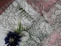 중국 어조 - 어조 하얀 검은 프랑스 샹티 꽃 어패럴 패브릭 판매용