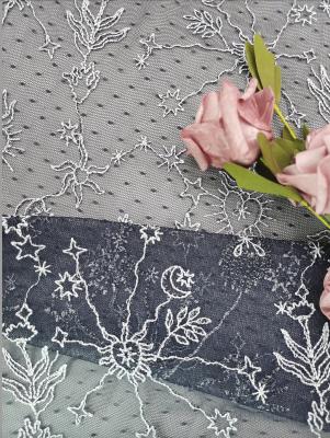 중국 옷감천과 결혼하는 스타 엠브로이드된 메쉬 레이스천 판매용