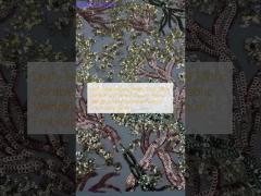 Leafy Sequin Embroidery Lace  Fabric Durable and Elegant Luxary  Fabric Wedding Party Occasions Sequin Embroidery Fabric