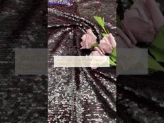 100% Polyester Leafy Sequin Embroidery Fabric Shine Luxury for Garment