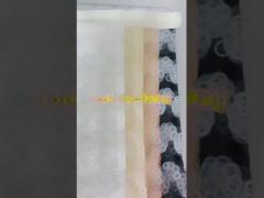 Leafy Lace Embroidered Stripe Pattern Lace Customized Design Breathe And Elegant Gown
