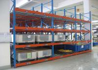 China Stable Gravity Warehouse Roller Racking Systems Corrosion Resistance Blue Orange for sale