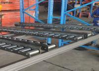 China Stable Gravity Warehouse Roller Racking Systems Corrosion Resistance Blue Orange for sale