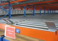 China Stable Gravity Warehouse Roller Racking Systems Corrosion Resistance Blue Orange for sale