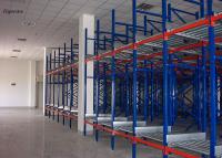 China Flexible Flow Through Racking System , Gravity Warehouse Roller Racking Systems for sale