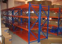 China Multi - Tier Long Span Racking System Steel Storage Shelves Orange Coating for sale