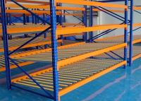 China Warehouse Picking System Case Carton Flow Rack With Plastic Gravity Roller Track for sale