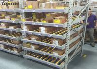 China Optional Dimension Carton Flow Roller Track , Flow Racks Warehouse Stable for sale