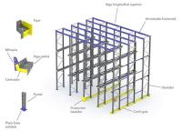 China 3500mm Width SS400 4000KGS Warehouse Drive In Racking for sale