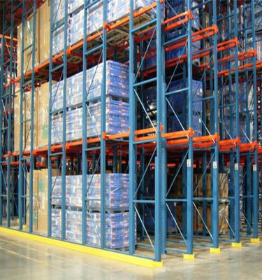 China Koudgewalste Staalq235b Aandrijving in Pallet het Rekken Op zwaar werk berekend Systeem Te koop