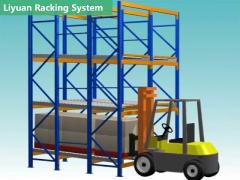 Stable Gravity Warehouse Roller Racking Systems Corrosion Resistance Blue Orange