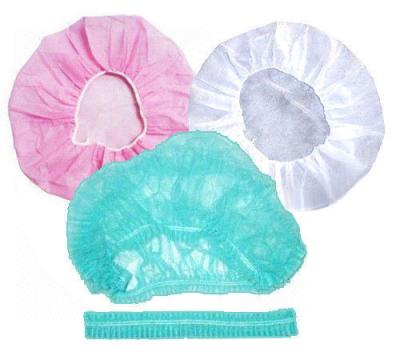 China Customised Disposable Bouffant Surgical Caps , Non Woven Bouffant Cap for sale