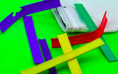 China 7.0mm Width Non Woven Fabric Products Nose Wire White Double - Core Flat For Masks for sale