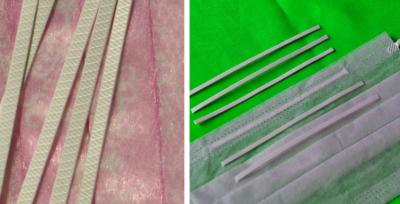 China 7.0mm Width Non Woven Fabric Products Nose Wire White Double - Core Flat For Masks for sale