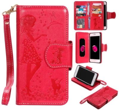 China iPhone Leather Folio Book Style Case Wallet,Built-in 9 Card Slots Cash Pocket, Phone Case for iphone 7, iphone se for sale