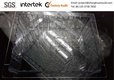 China Clear PC Tray with Valve Gate Injection Molding for sale