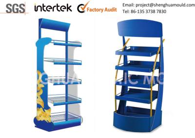 China Retail Store Plastic Display Shelves Injection Molding Manufacturing Process for sale
