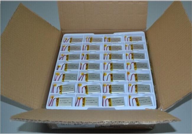 Low self-discharge li-polymer battery 401230 100mah 3.7v lithium polymer battery