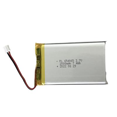 China van het het Lithiumpolymeer van 3.7V 2000mAh Navulbare Batterij 654065 voor Elektronisch Speelgoed Te koop