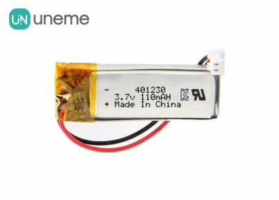 China batería recargable 401230 110mAh del polímero de litio de la autodescarga baja 3.7V en venta