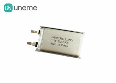 China tensión de carga 4.2V de la batería 552338 del polímero de litio de 9g 3.7V 500mAh kc certificada en venta