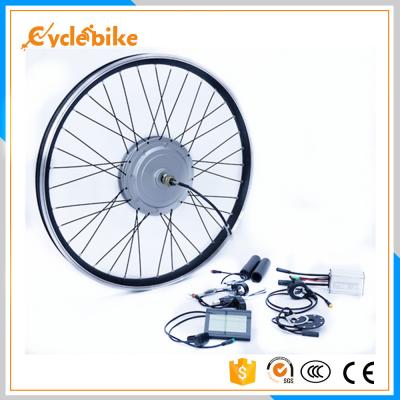 China 36V 800w / 48v 1000w Ebike Conversion Kits Front Aluminum Alloy Stator Silver Motor Wheel for sale