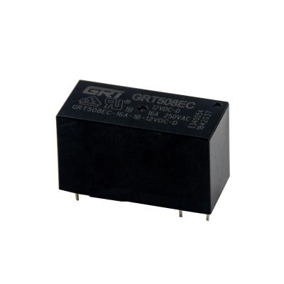 China GRT508EC 16A 20A breaker latching relay 5V 9V 12V  PCB miniature relay for smart meter smart home VED UL for sale