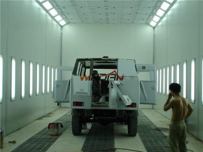 China 2 Rows Of Pits Side Draft Paint Booth For Painting And Drying Bus for sale