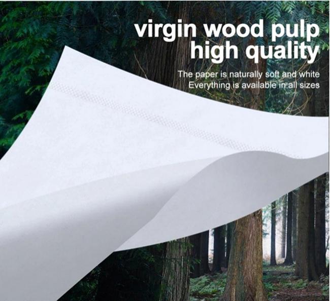 Close-up view of hanging tissue paper quality