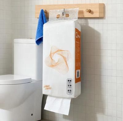 China Bottom-Mounted Hanging Toilet Paper Hang on Wall Tissue Soft Paper with Large Capacity for sale