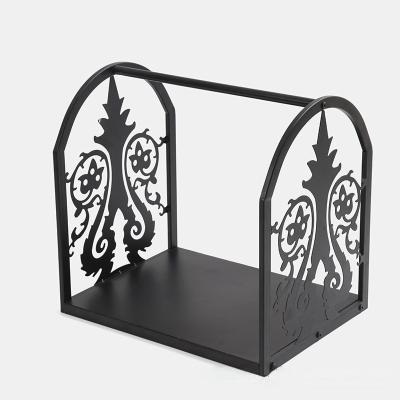 China Europe and America Direct Deal Iron Firewood Frame Household European American Firewood Stacking Racks Wood Storage Rack factory