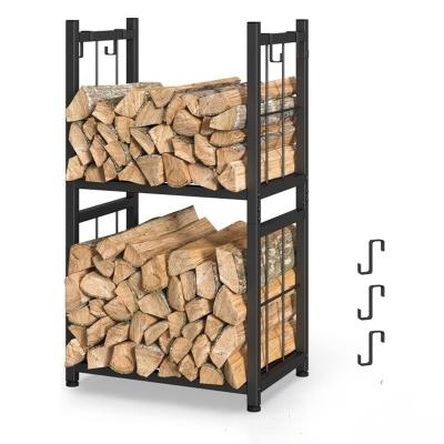 China Heavy Duty Foldable Heavy Duty Adjustable Firewood Rack Heavy Duty Capacity Metal Heavy Duty Adjustable Firewood Storage Racks Indoor Firewood Storage Racks factory