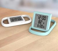 China LCD Display Creative Fashion Digital Time Clock With Indoor Temperature for sale