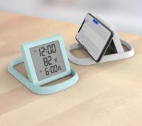 China LCD Display Creative Fashion Digital Time Clock With Indoor Temperature for sale