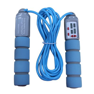 China Corda de salto de fitness 20 kg Corda de salto de PVC para treinamento de fitness com alça de PP OK-168 Cor azul do bebê Corda de salto à venda