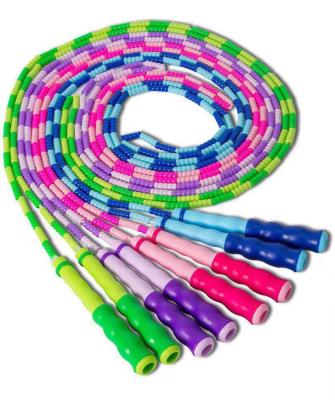 China Green Yellow Bamboo Adjustable Jump Rope For Kid Teenager Exercise Sport Equipment for sale