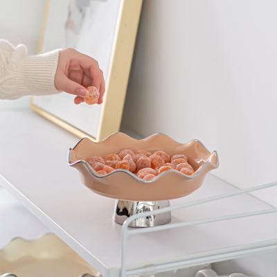 Cina Salata in ceramica sostenibile vaschetta europea di lusso per la casa per servire dessert e snack in vendita