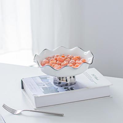 Cina Salata in ceramica sostenibile vaschetta europea di lusso per la casa per servire dessert e snack in vendita