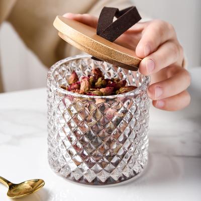 中国 モダンデザイン 持続可能 キッチンキャニスターセット 蓋付き 水晶貯蔵器セット 販売のため