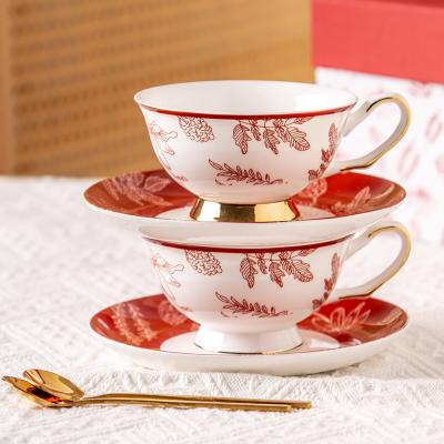 Cina Classico design stile caffè pomeriggio tazza di ceramica e piatto con tazze di pietra in vendita