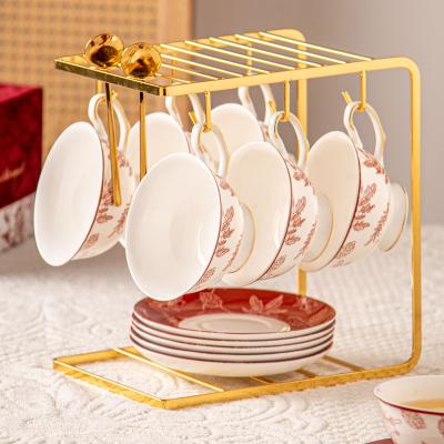 Cina Classico design stile caffè pomeriggio tazza di ceramica e piatto con tazze di pietra in vendita