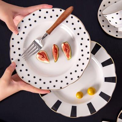 China Onder glazen mode keramische keuken borden set diner dinerware voor feest gelegenheid for sale