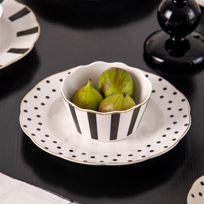 China Under Glazed Fashion Ceramic Kitchen Plates Set Dinner Dinnerware For Party Occasion for sale