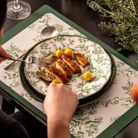 China Couple Ceramic Dinnerware Set Perfect Valentine'S Present With Plant Pattern for sale