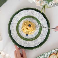 China Couple Ceramic Dinnerware Set Perfect Valentine'S Present With Plant Pattern for sale