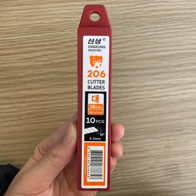 Cina Lame da taglio di 18 mm di lunga durata con variazioni a seconda dell'uso 0,5 mm di spessore e costruzione durevole in vendita