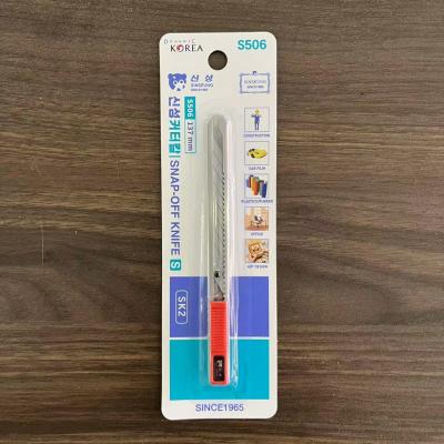 China Steel Handle 9mm Utility Knives with Retractable Blade and Durable SK2 Steel Material for sale