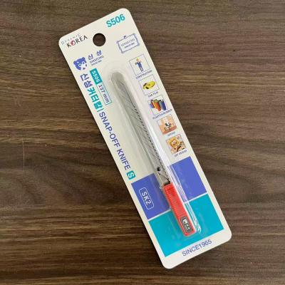 China Cardboard Suitable 9mm Utility Knives with Durable Steel Handle and SK2 Steel Blade for sale