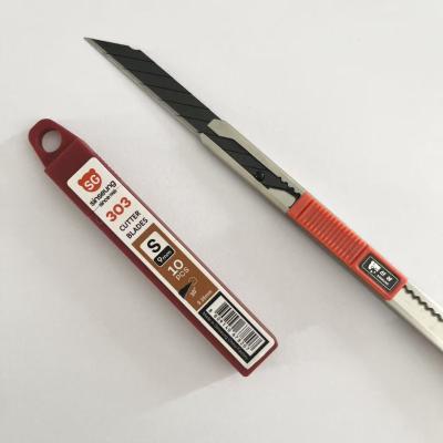 China 0.38mm Thickness 9 Segments Snap-off Blade for Utility Knives Made of High Carbon Steel for sale