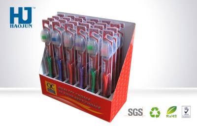 Chine Contre- boîtes de présentation de papier dures adaptées aux besoins du client pliables avec des trous pour la promotion de pâte dentifrice à vendre